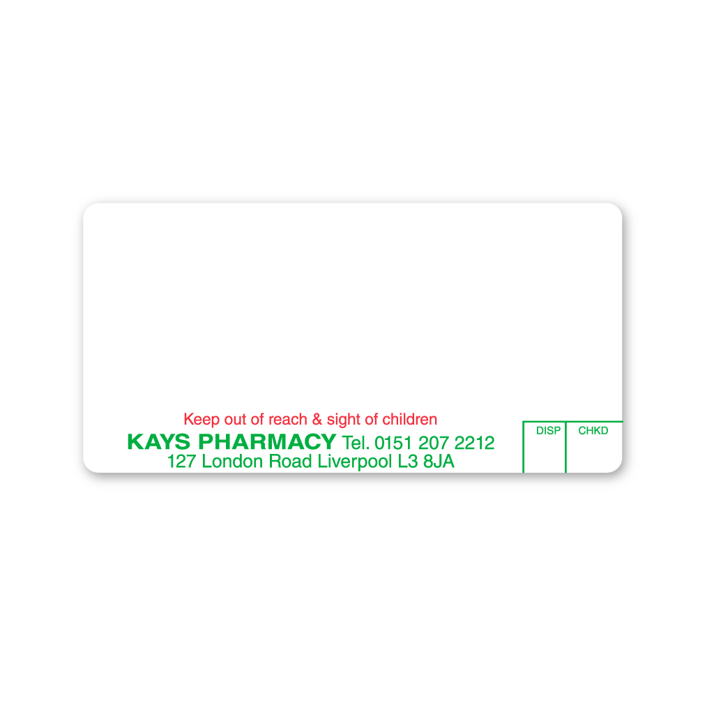 Kays Group Pharmacy (London Road) Labels | EMT Healthcare