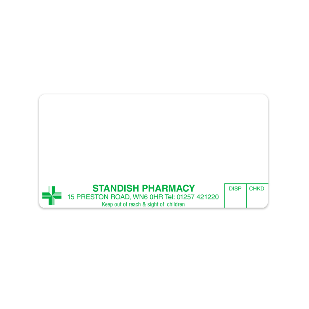 Standish Pharmacy Labels | EMT Healthcare