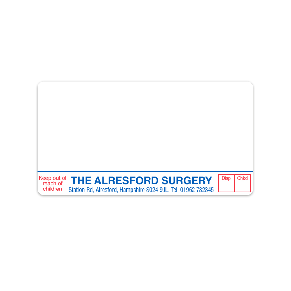 The Alresford Surgery Labels | EMT Healthcare