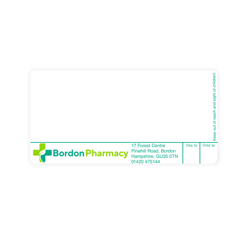 Bordon Pharmacy Labels | EMT Healthcare