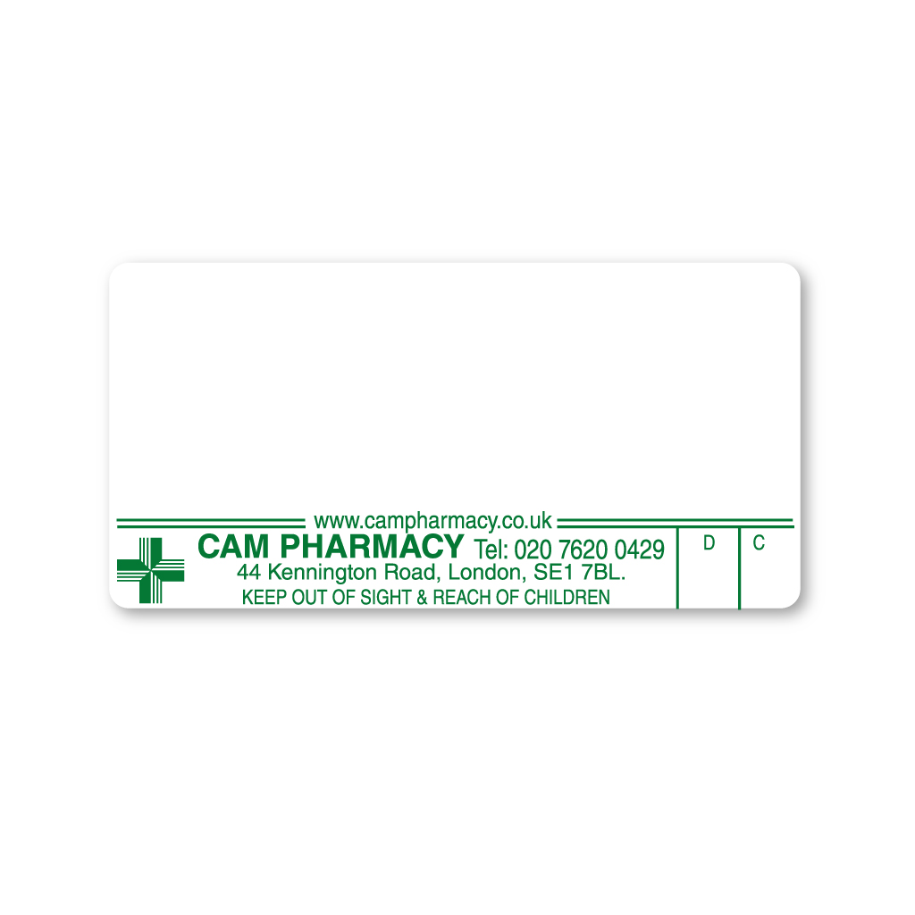 Cam Pharmacy London Labels | EMT Healthcare
