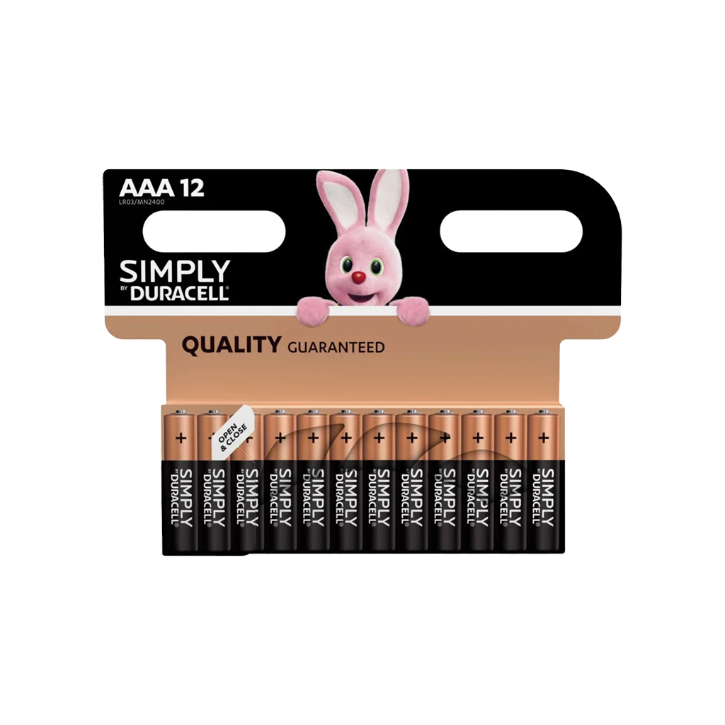 Duracell Simply AAA Card of 12 | EMT Healthcare