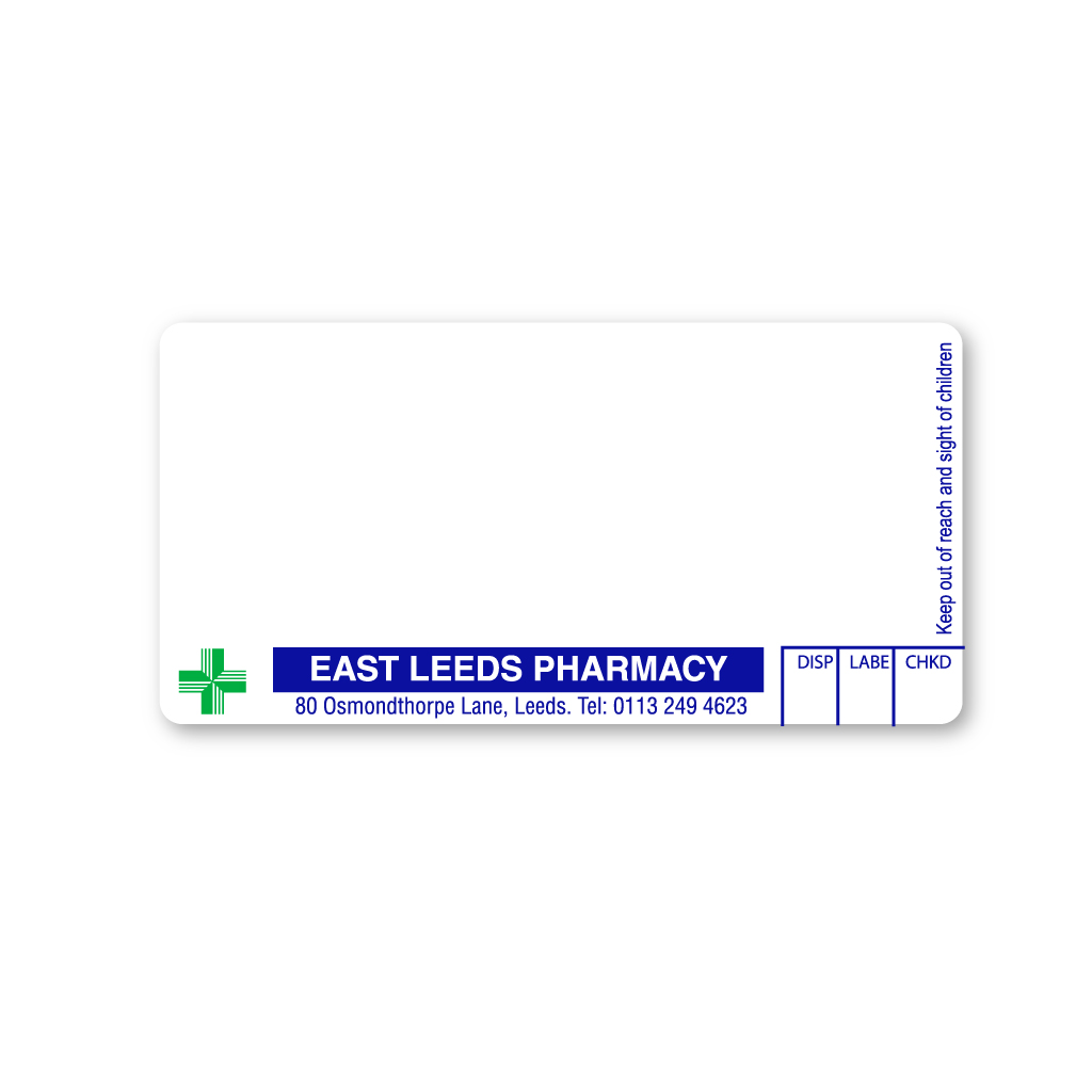 East Leeds Pharmacy Labels | EMT Healthcare