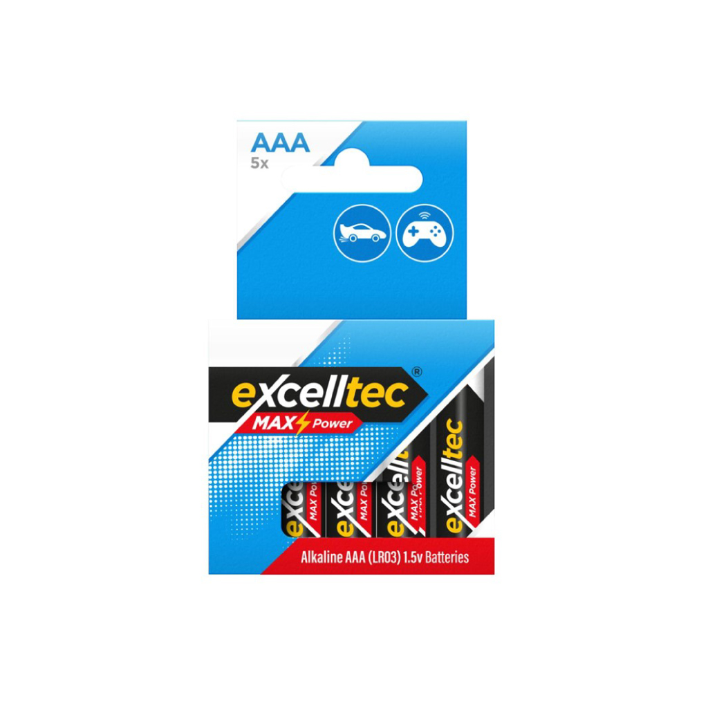 Excelltec AAA Alkaline Batteries 5Pk | EMT Healthcare
