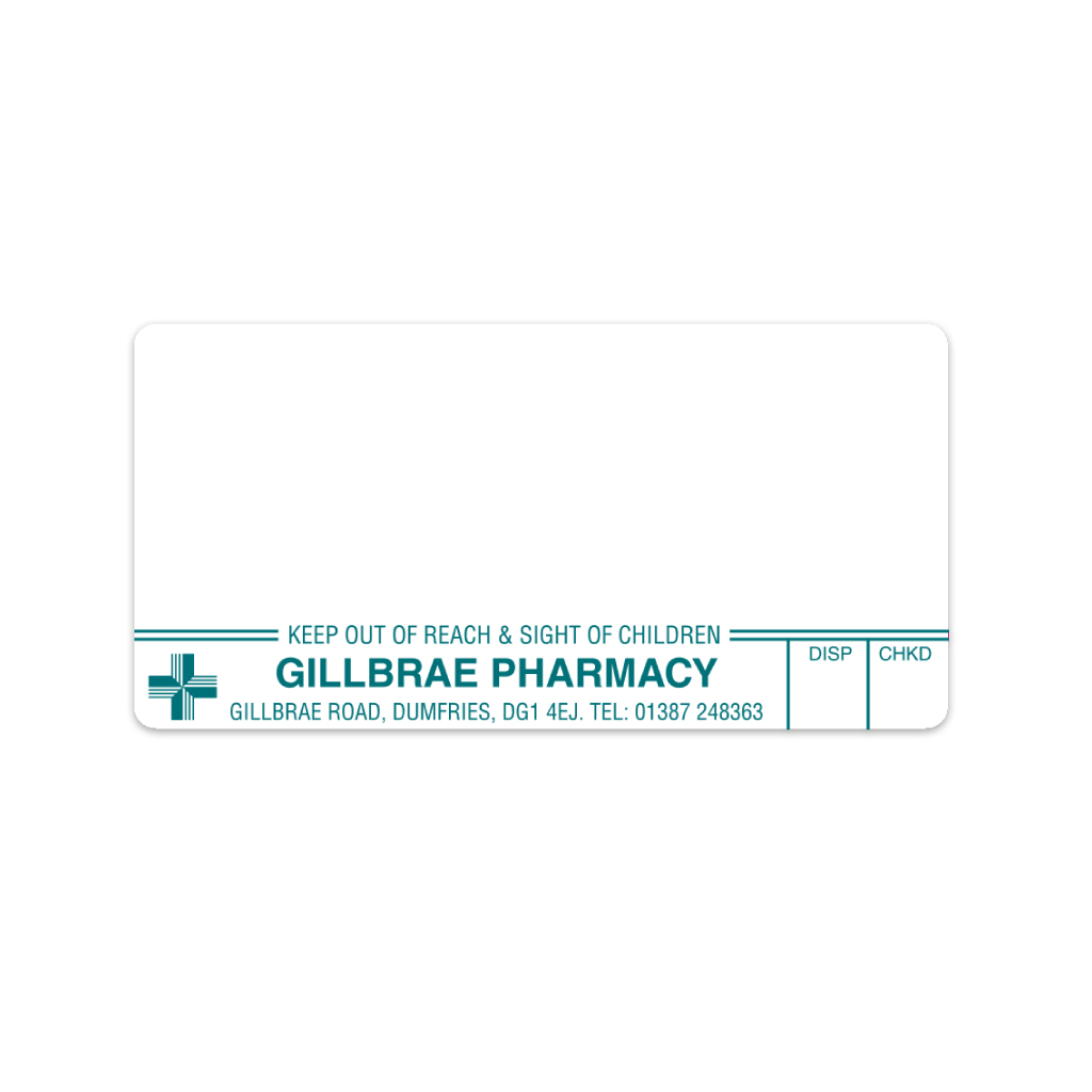 Gillbrae Pharmcy Labels | EMT Healthcare